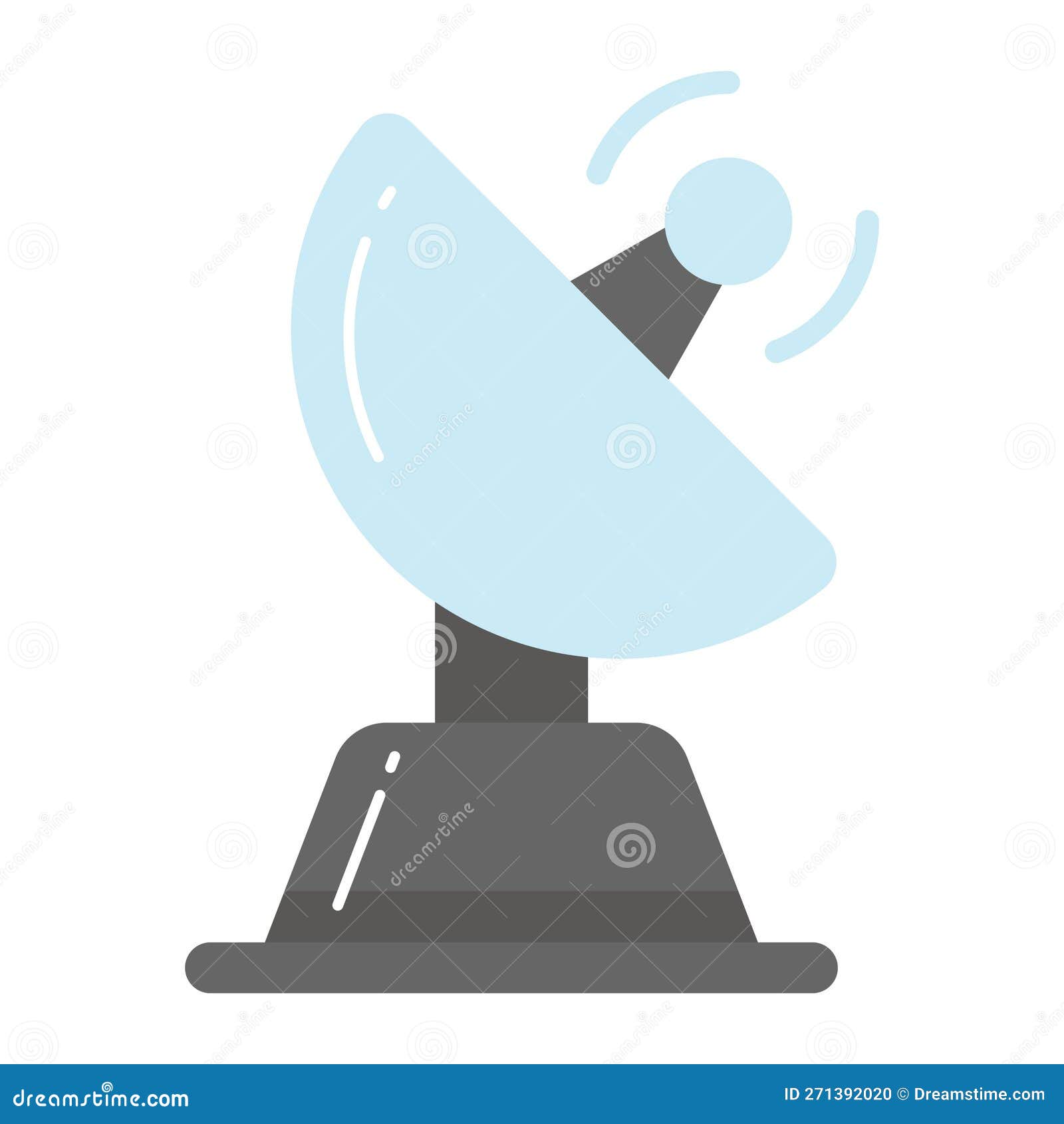 Space Communication Device, Vector of Broadcasting Satellite Stock ...