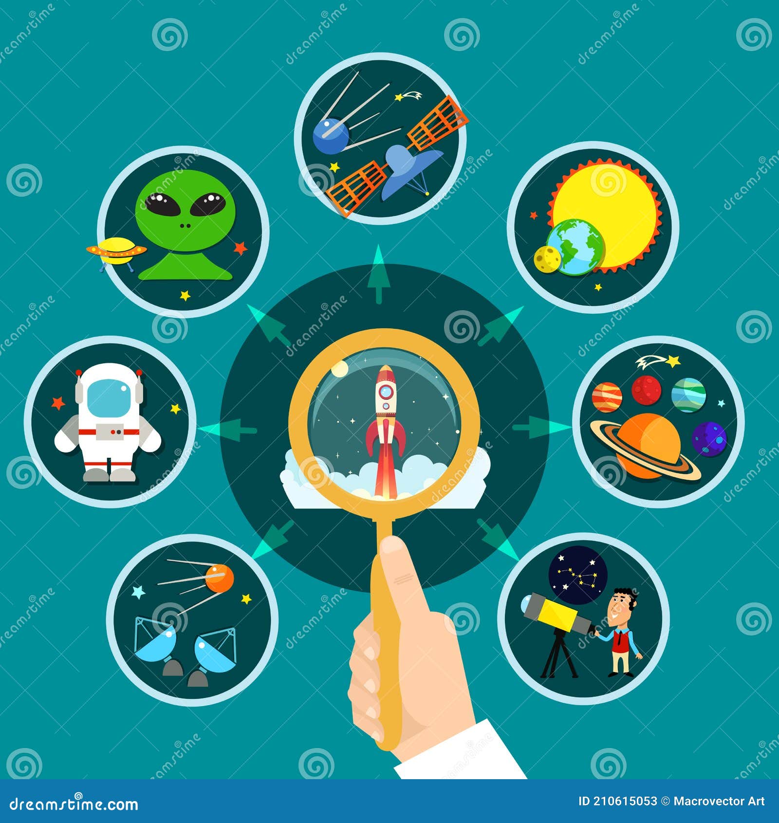 Space Concept Illustration stock vector. Illustration of cosmos - 210615053