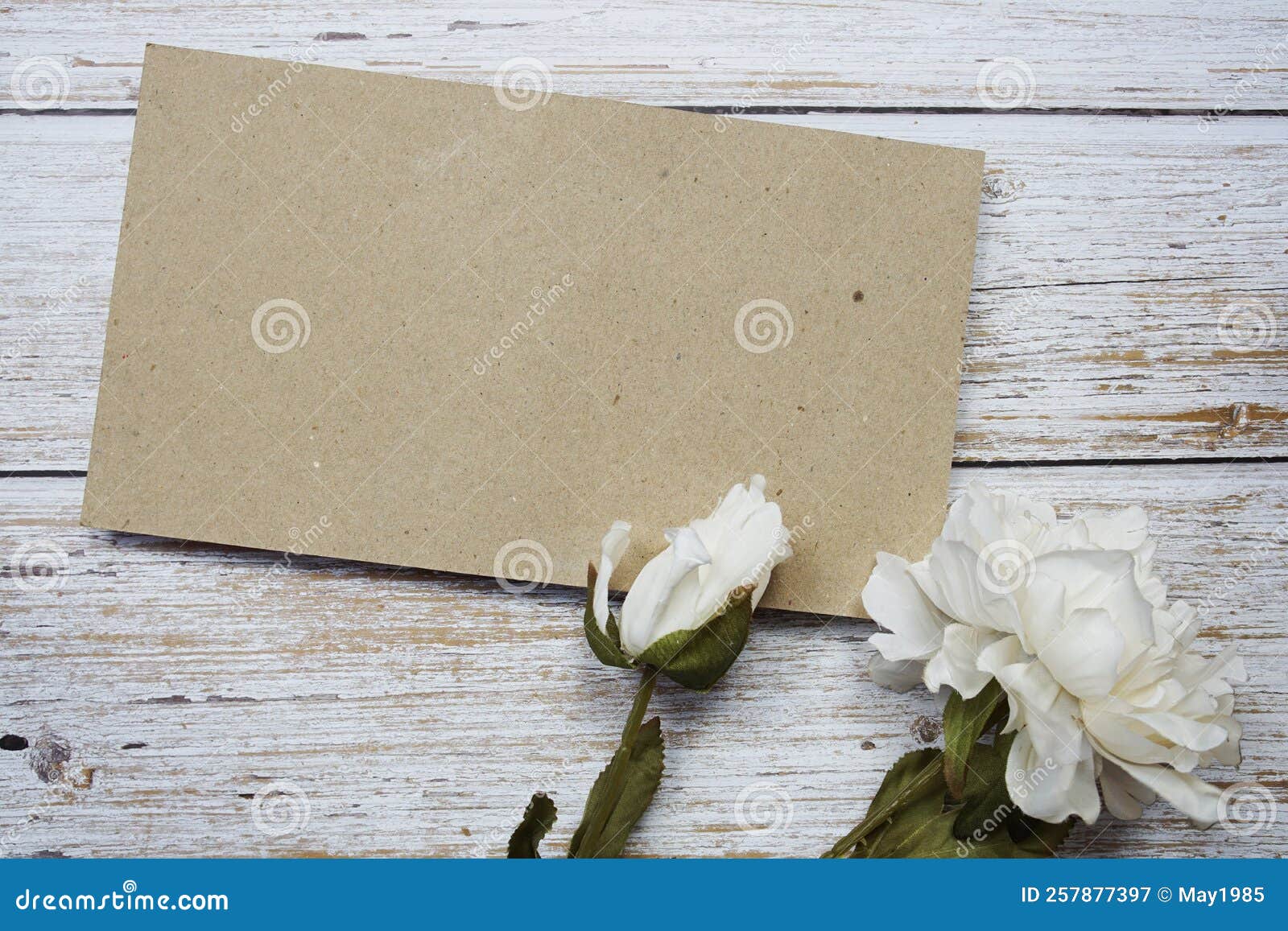 Space for Copy Background and Flower Decoration on Wooden Background ...