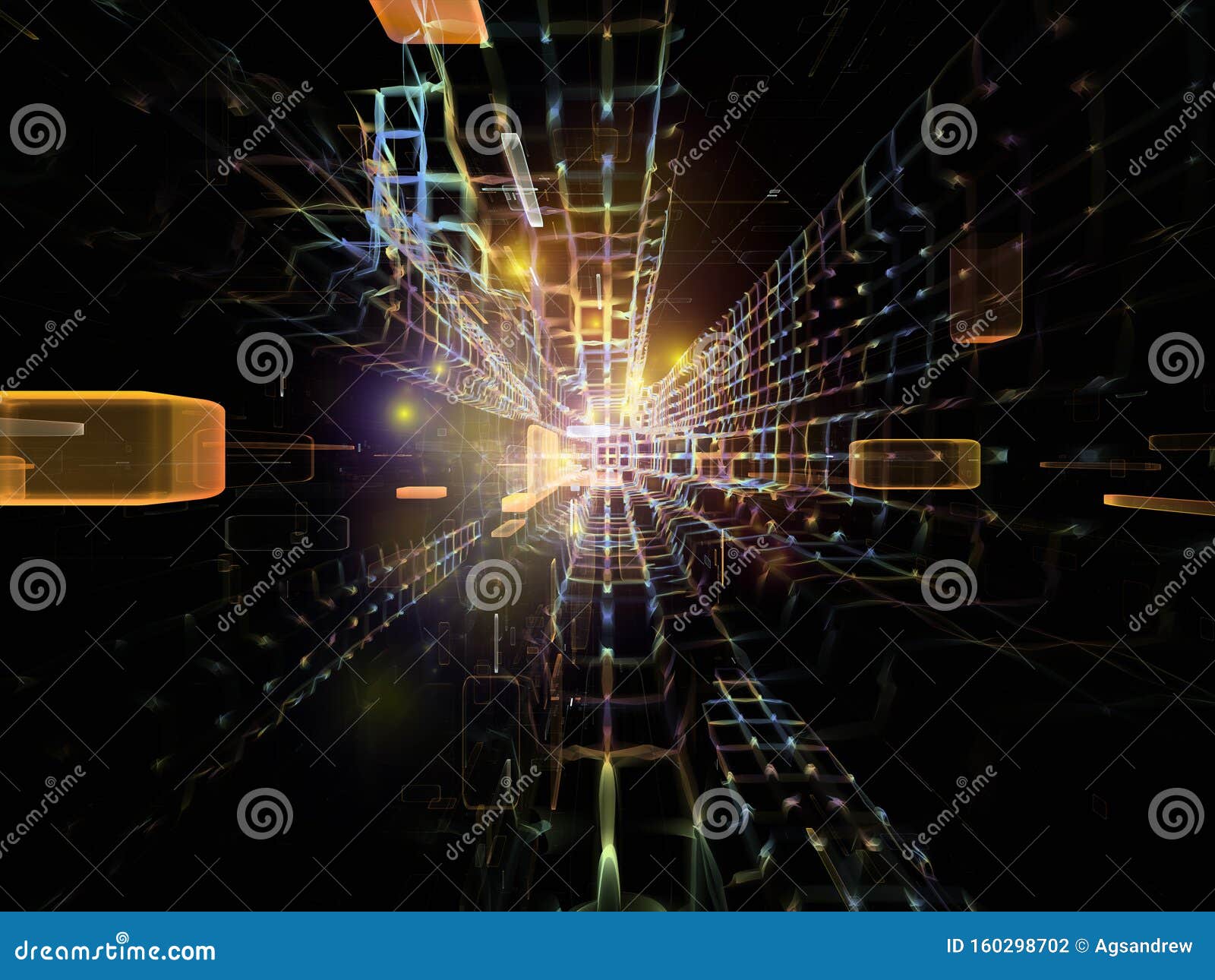 Space Corridor stock illustration. Illustration of science - 160298702
