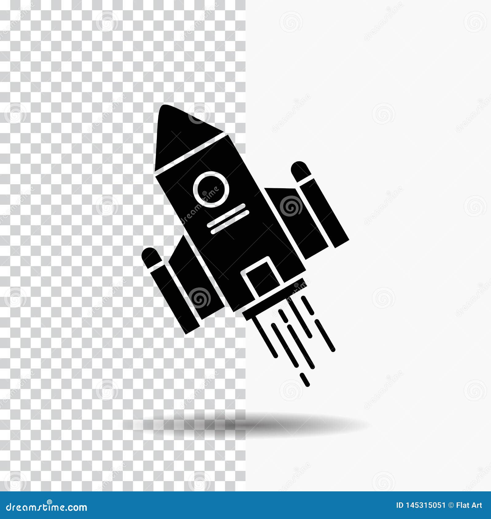 Space Craft, Shuttle, Space, Rocket, Launch Glyph Icon on Transparent ...