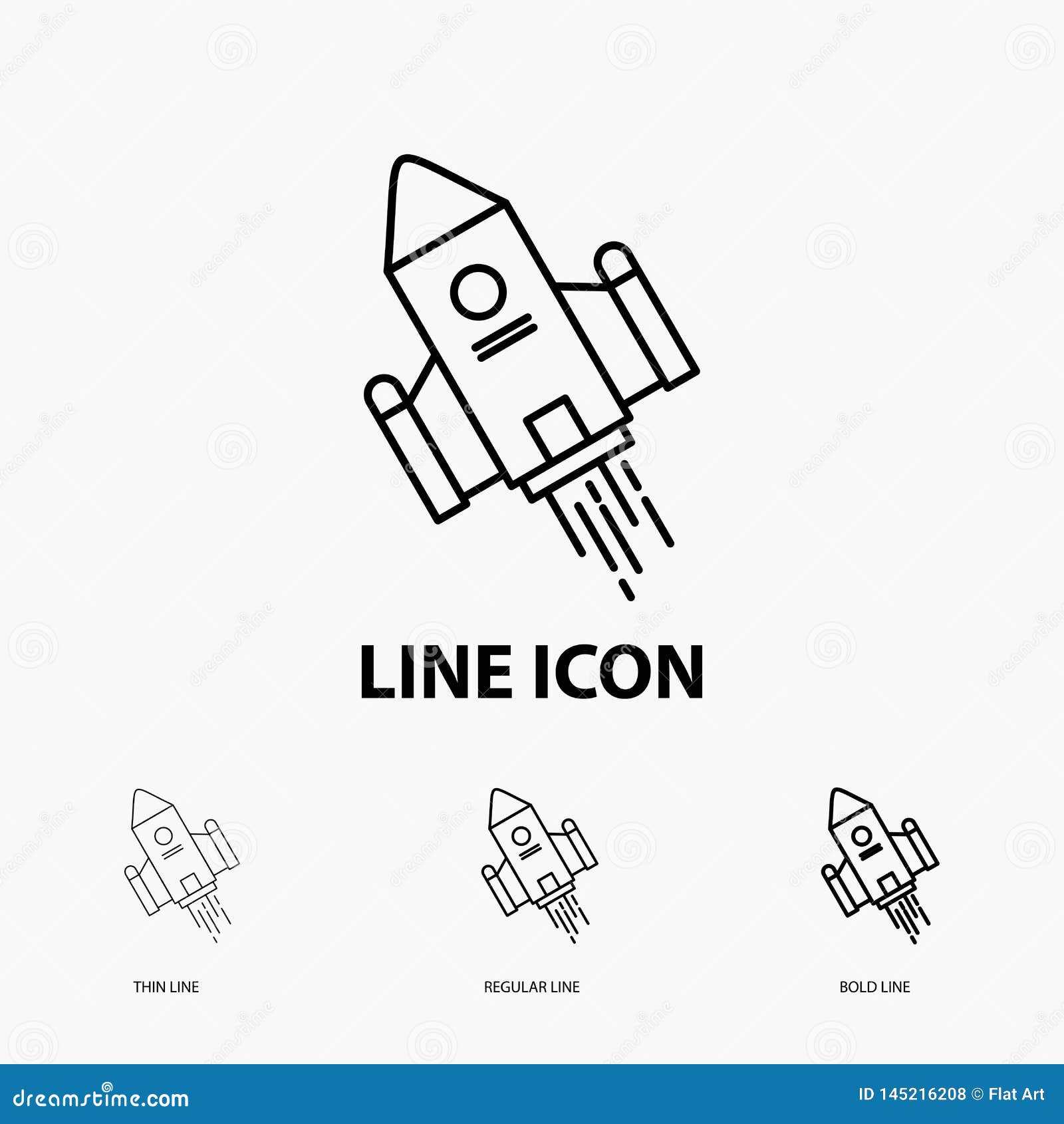Space Craft, Shuttle, Space, Rocket, Launch Icon in Thin, Regular and ...