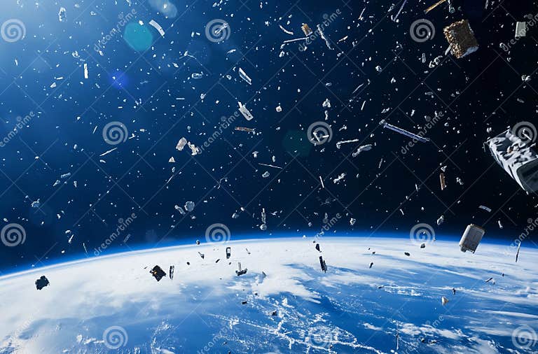 Space Debris Orbiting Earth Stock Photo - Image of issue, cosmos: 311863372