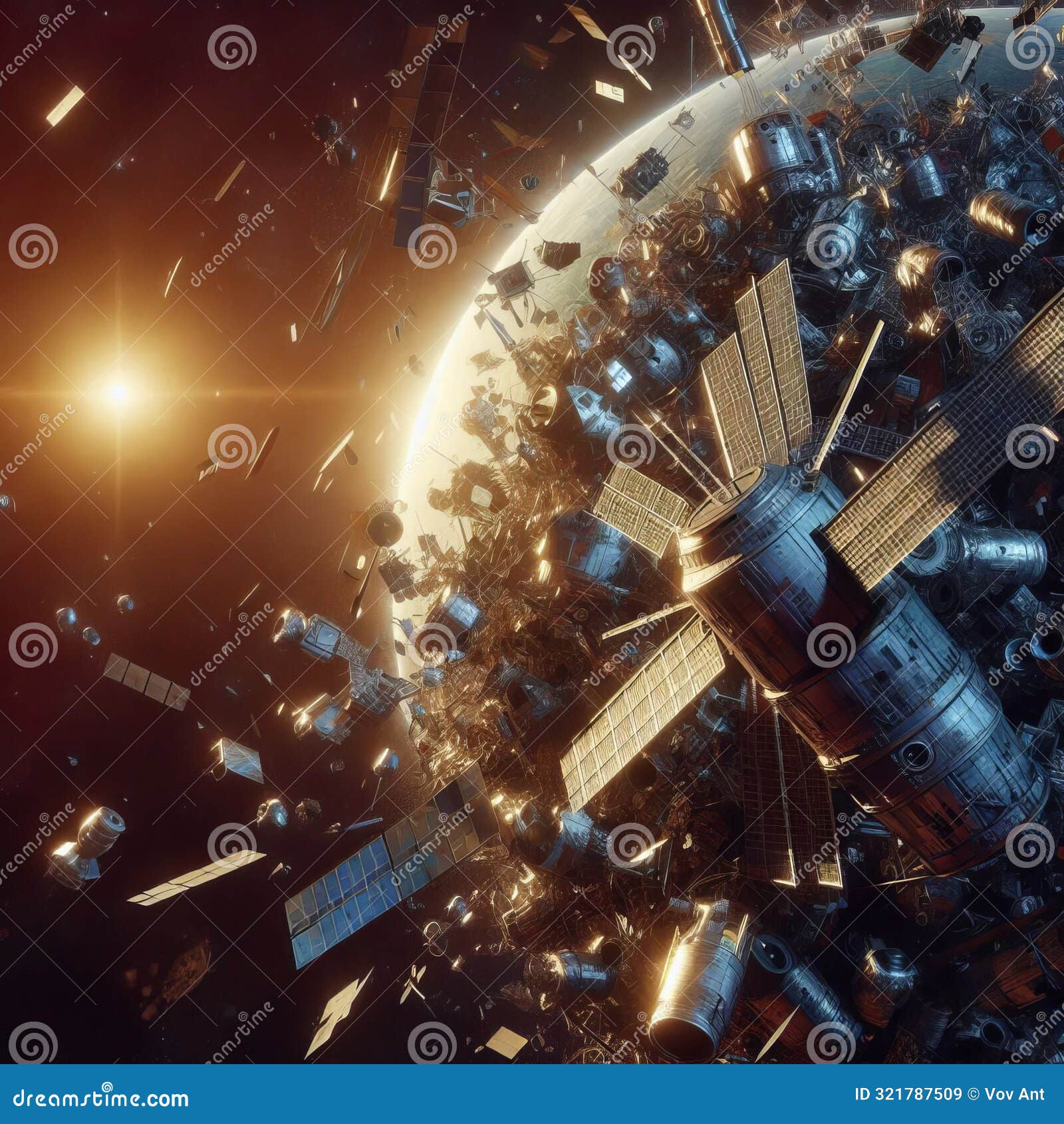 Space Debris A Room Featuring A Collection Of Space Debris Inclu Stock ...