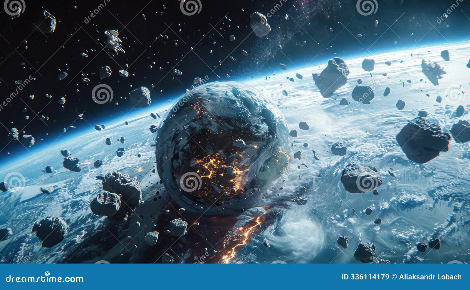 Space Debris Threatening Planet Earth . the Concept of Global Pollution ...