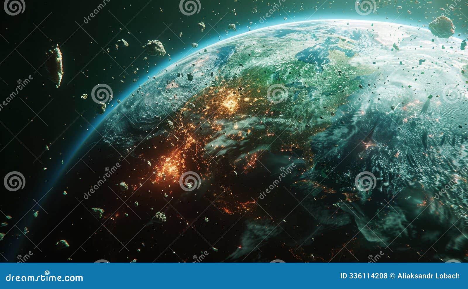 Space Debris Threatening Planet Earth . the Concept of Global Pollution ...