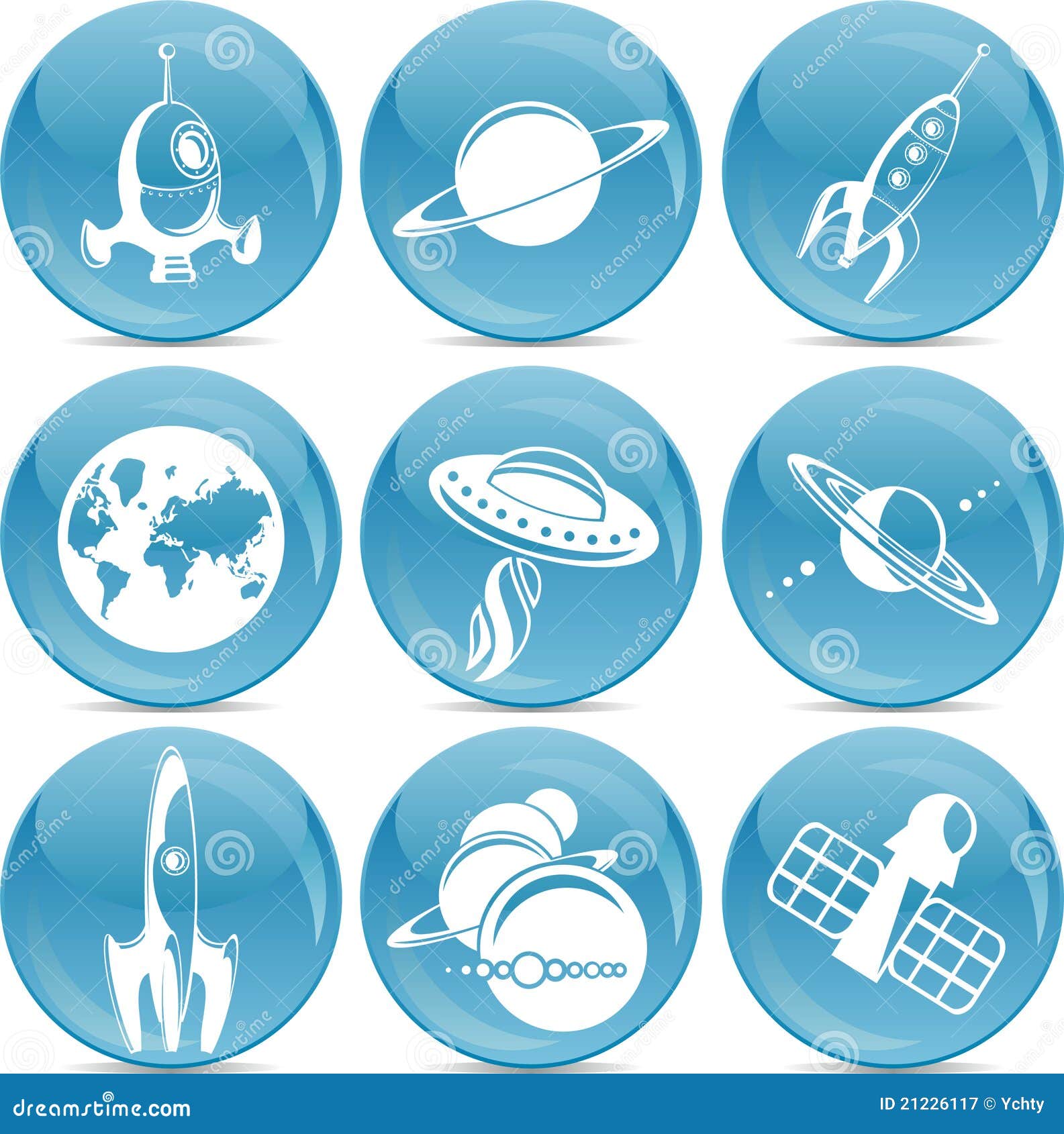 Space Development Icons in Vector Stock Vector - Illustration of ...