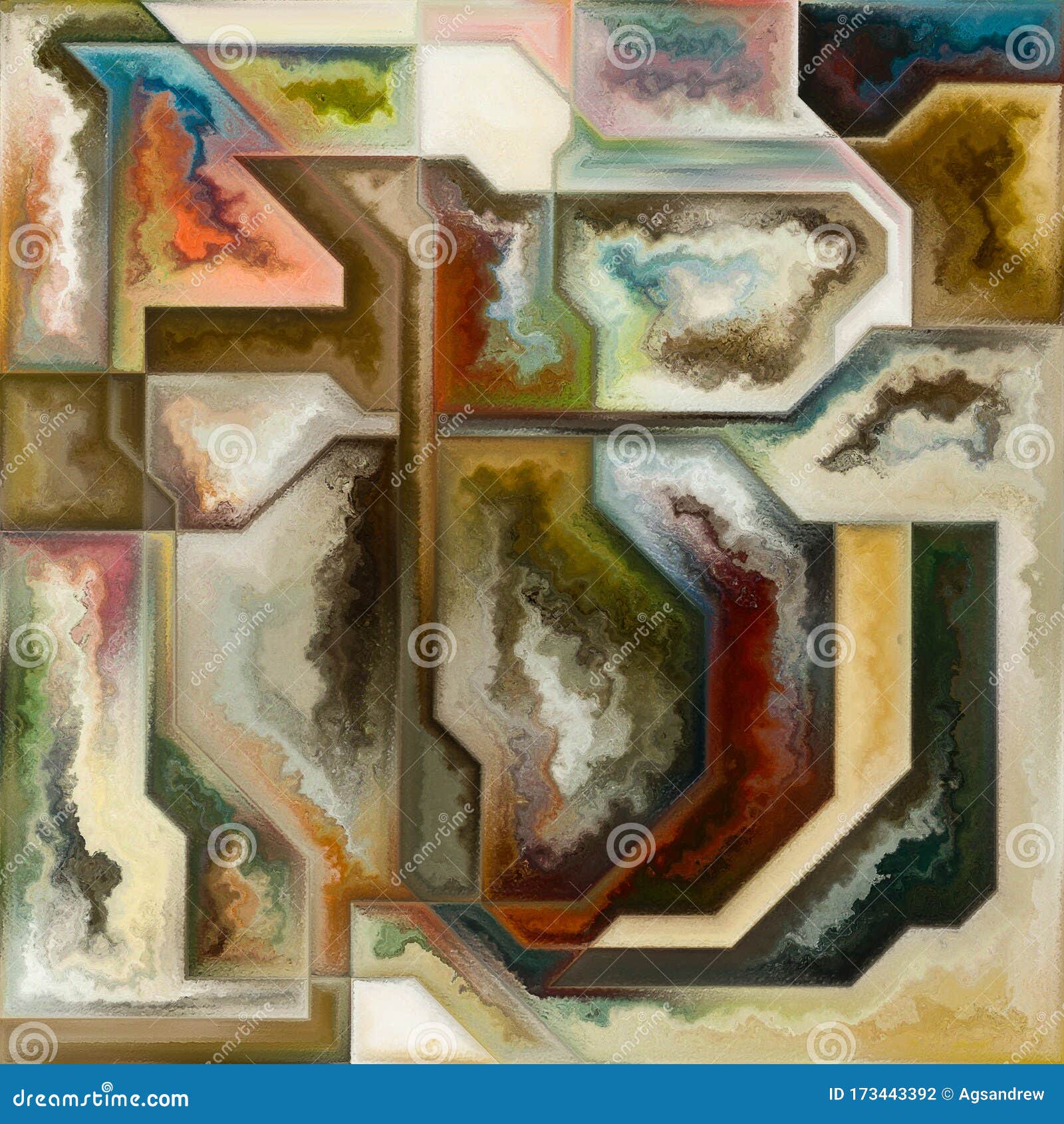 Space Division in Art stock illustration. Illustration of multicolored ...