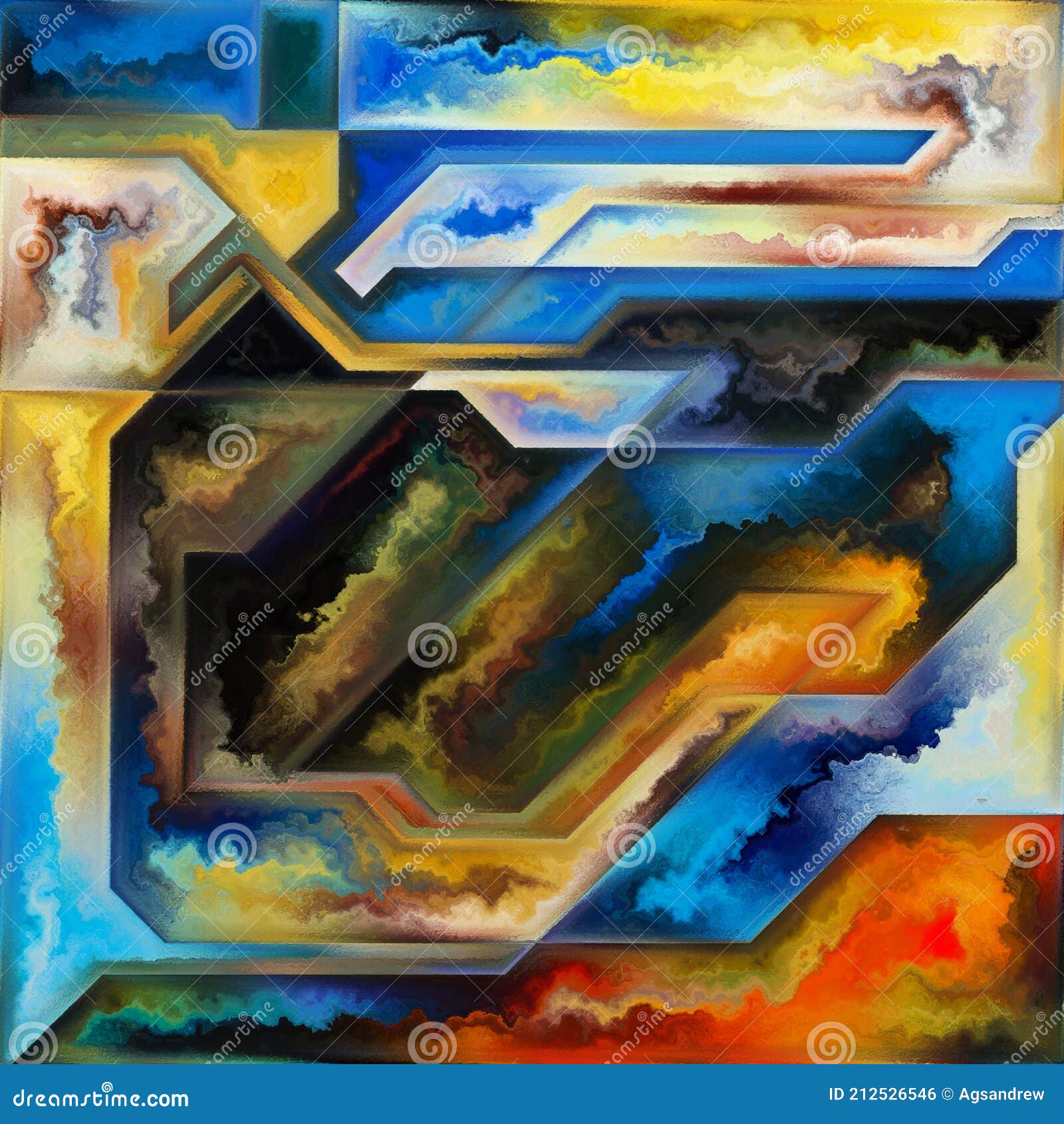 Space Division in Art stock illustration. Illustration of artwork ...