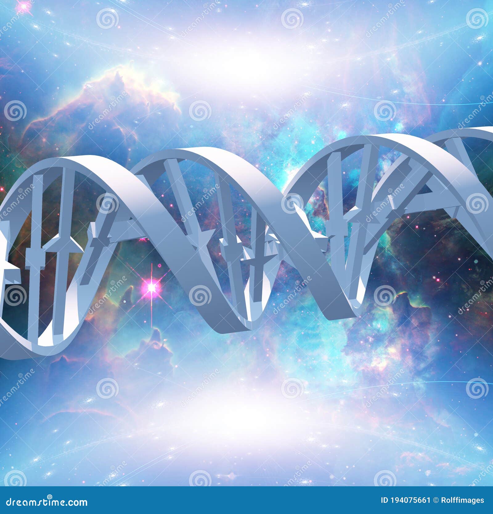 Space DNA stock illustration. Illustration of biology - 194075661