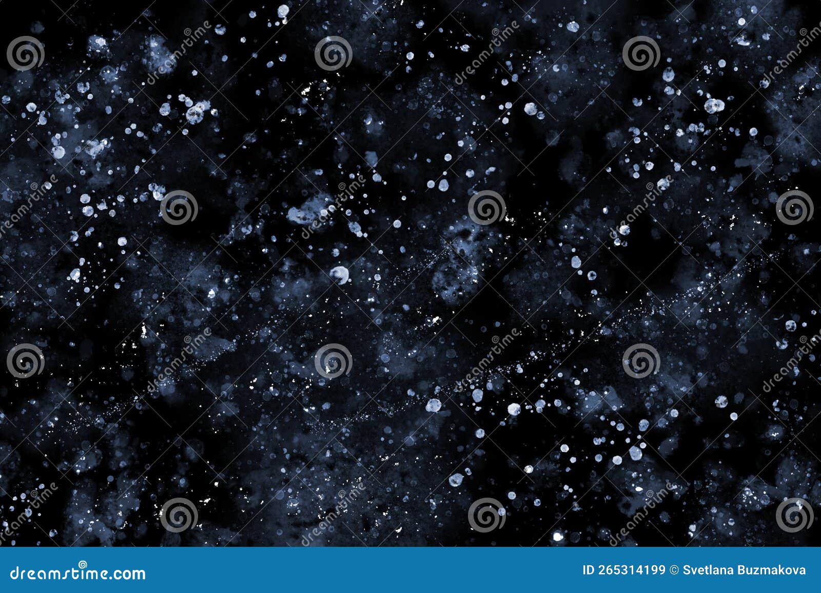 Space Dynamic Watercolor Background. Light Small Watercolor Spots of ...