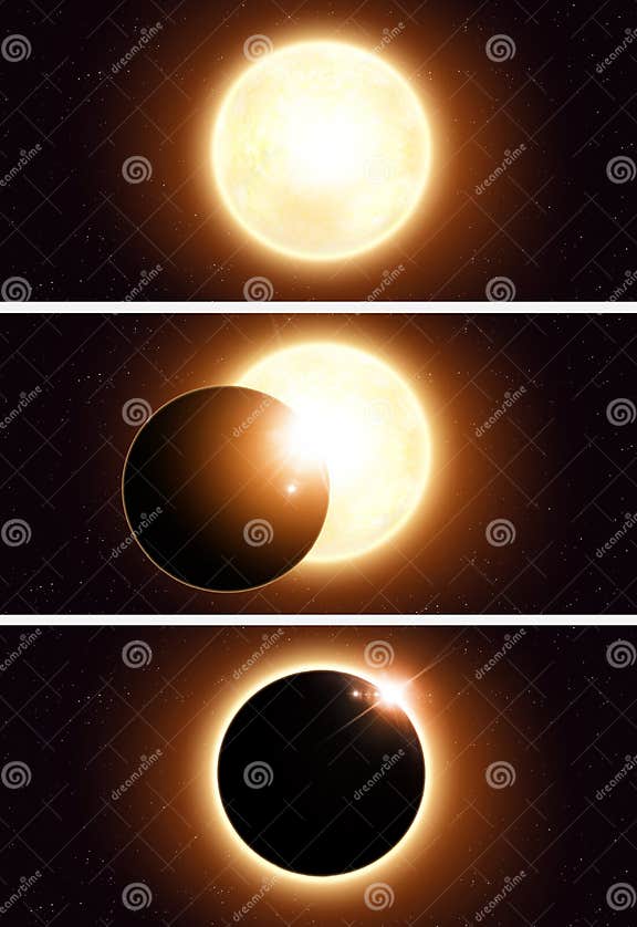 Space Eclipse Banners stock illustration. Illustration of background ...