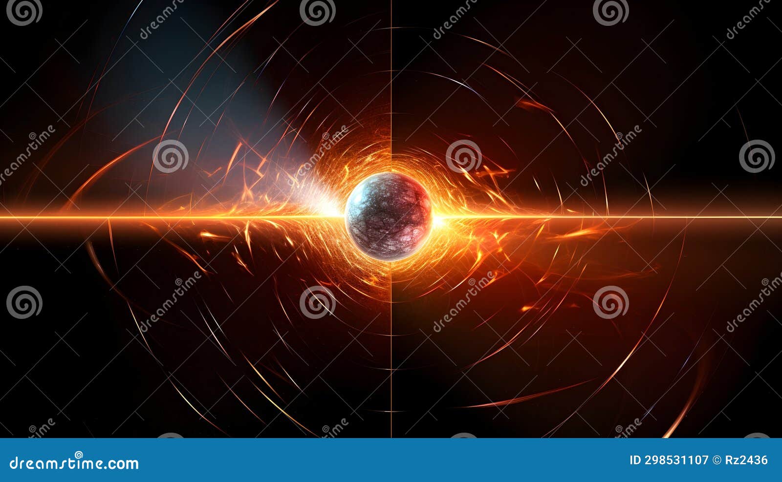 Space Eclipse with Light Distortion Ai Generated Stock Illustration ...
