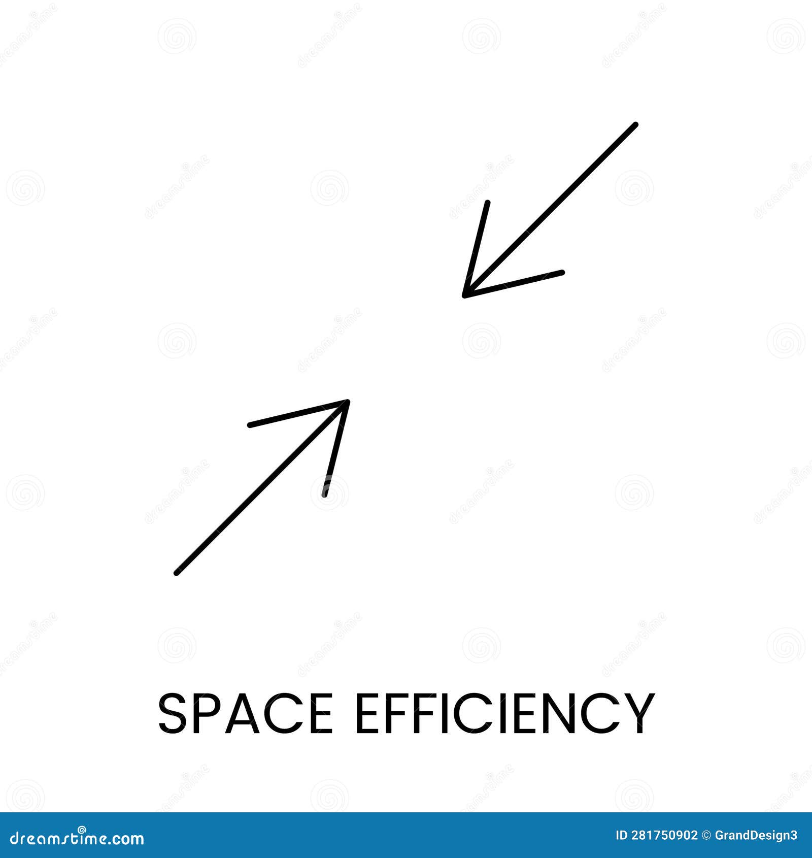 Space Efficiency in Vector Line Icon. Stock Vector - Illustration of ...