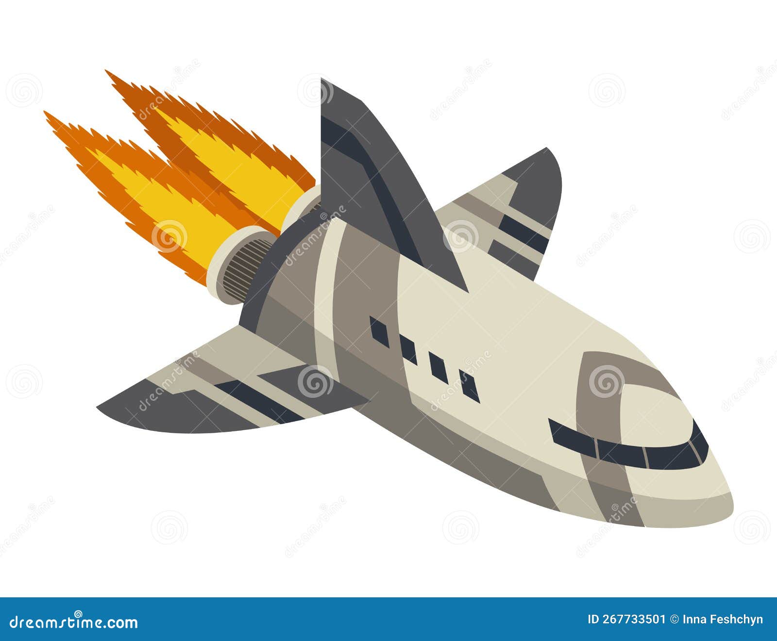 Space Element Isometric. Spaceship, Space Exploration Image. Creative ...