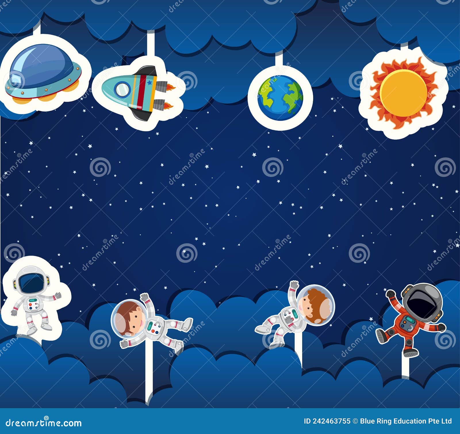 Space Element on Space Template Stock Vector - Illustration of ...