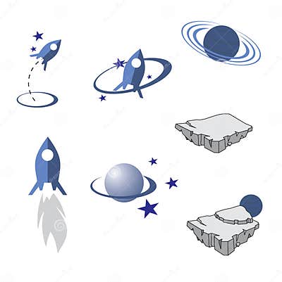 Space elements stock illustration. Illustration of planet - 103373
