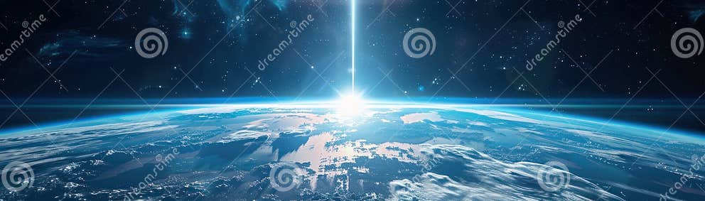 Space Elevator Concept, Abstract Design of a Tether Reaching Beyond ...