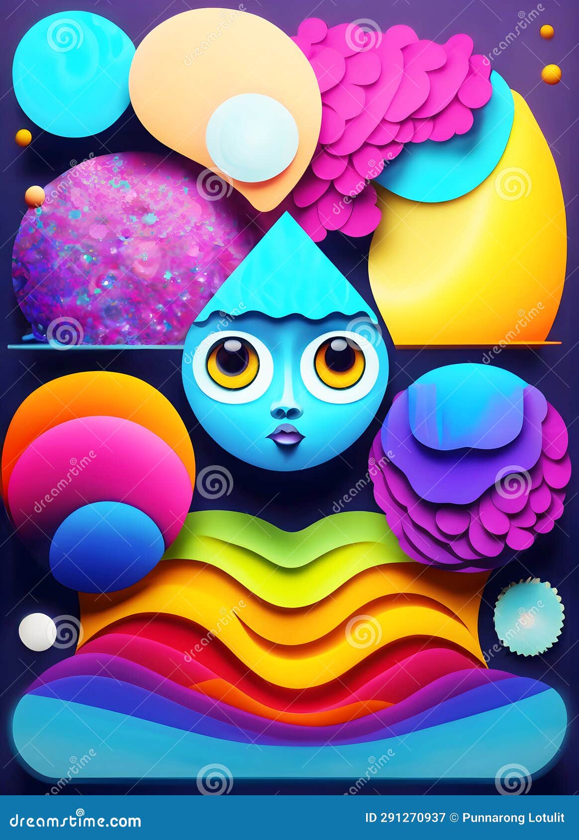 Space Emotive Eyes and Movement Flow, Texture and Layers, Generative AI ...