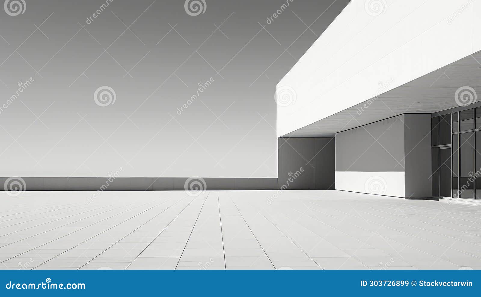 Space Empty Architecture Background Stock Illustration - Illustration ...