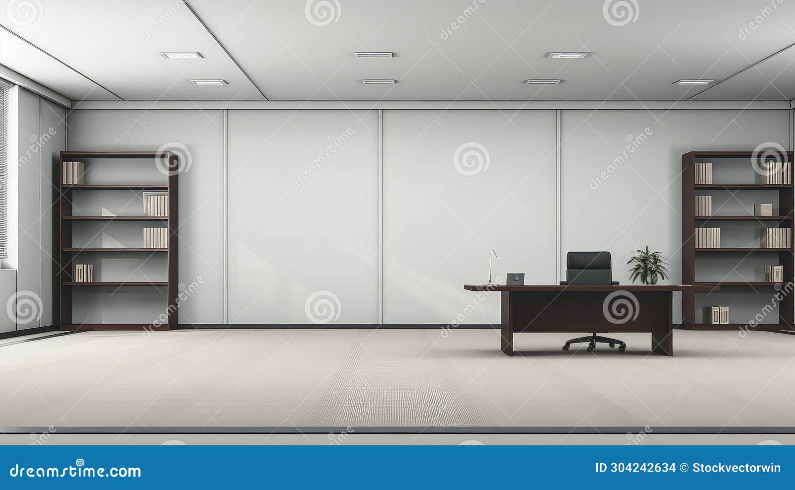 Space Empty Interior Background Stock Illustration - Illustration of background, generated ...