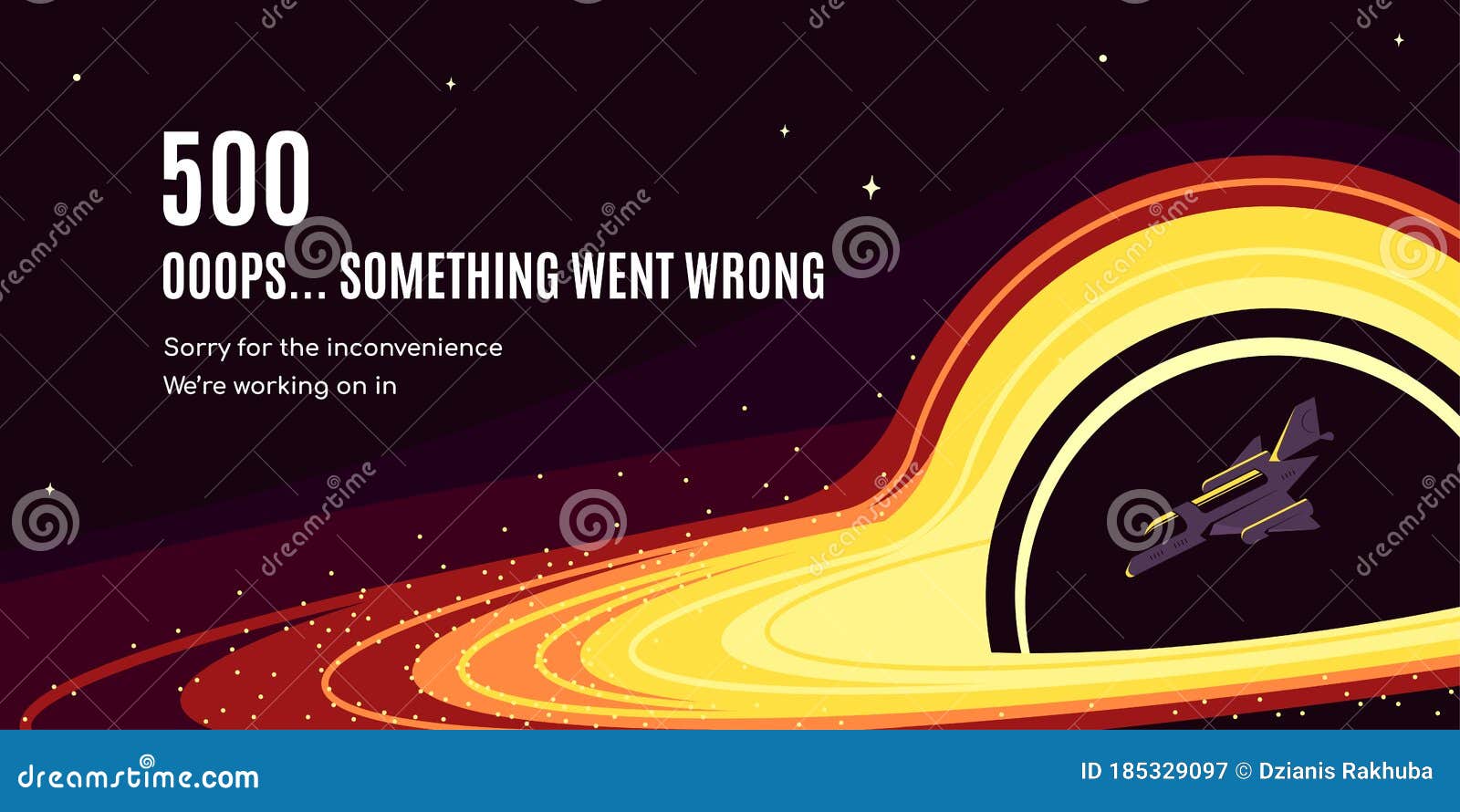 Space stock vector. Illustration of cosmic, fail, problem - 185329097