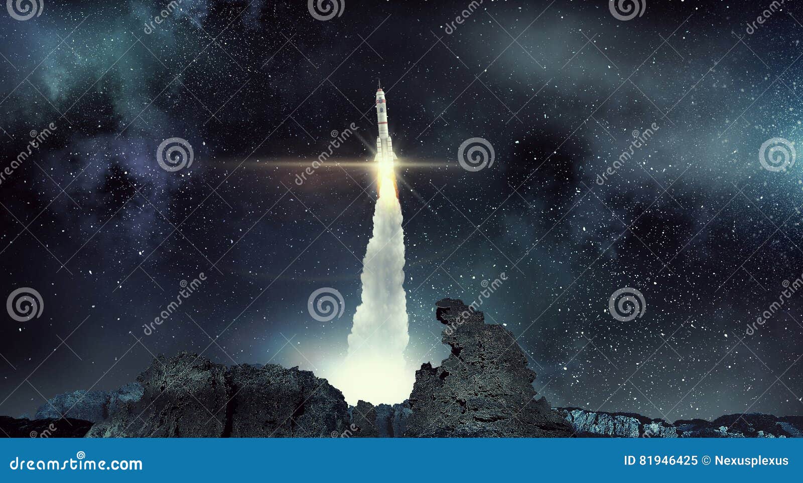 Space Exploration Background . Mixed Media Stock Image - Image of ...