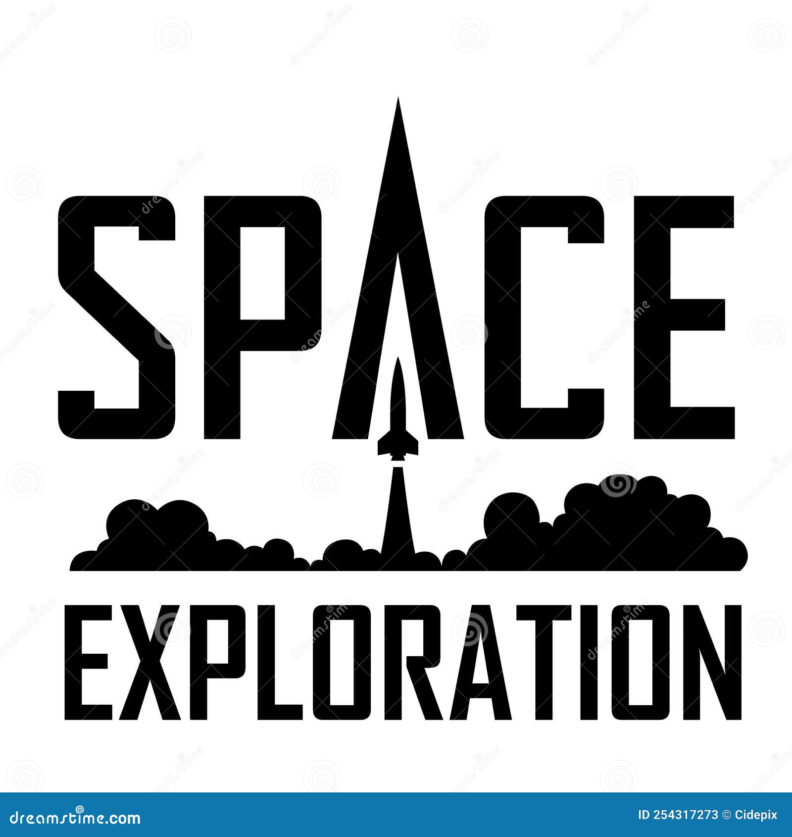 Space Exploration Black Logo Stock Vector - Illustration of orbit ...