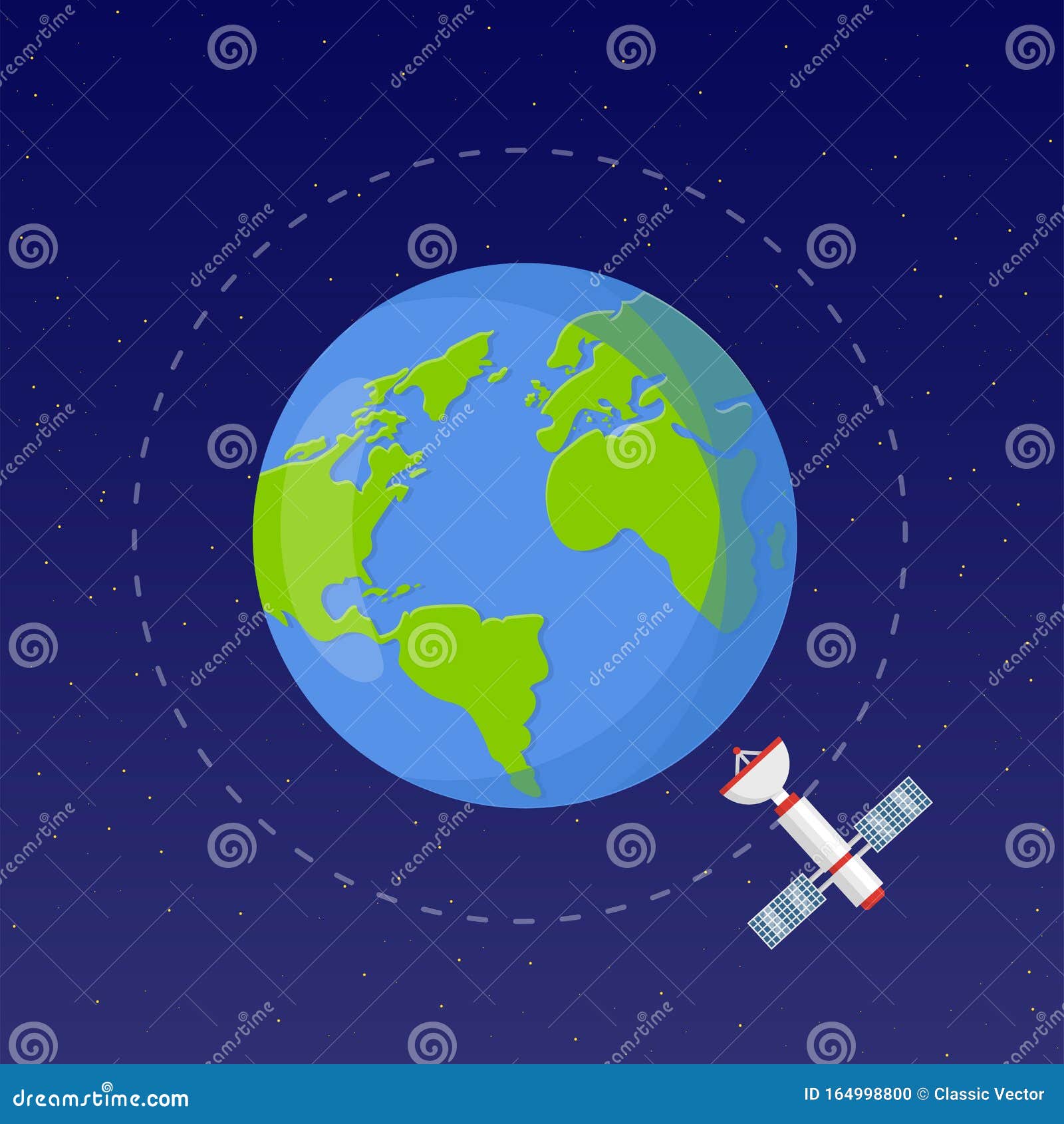 Space Exploration Flat Vector Illustration Stock Vector - Illustration ...