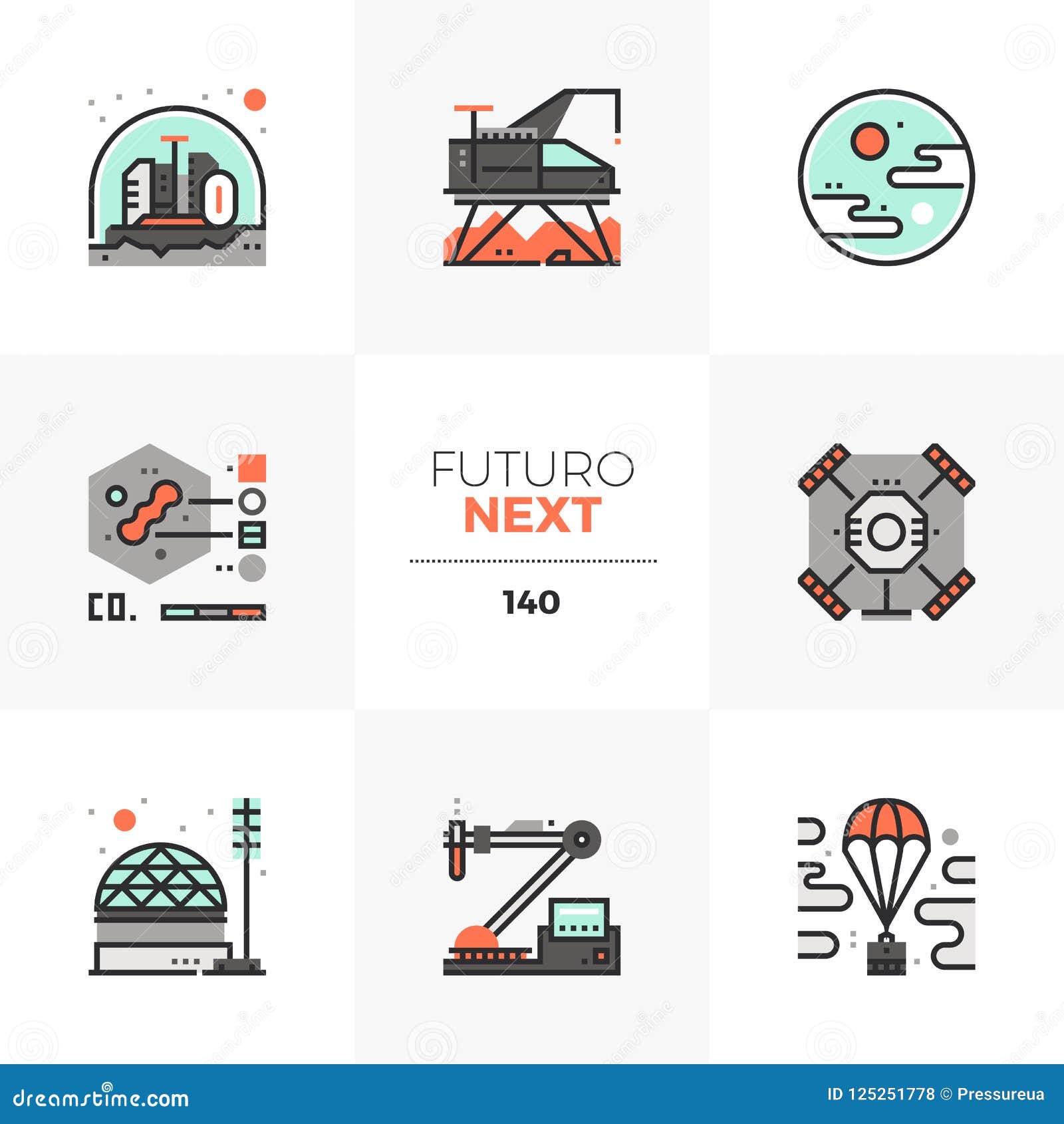 Space Exploration Futuro Next Icons Stock Vector - Illustration of ... Space Exploration Futuro Next Icons Stock Vector - Illustration of ...