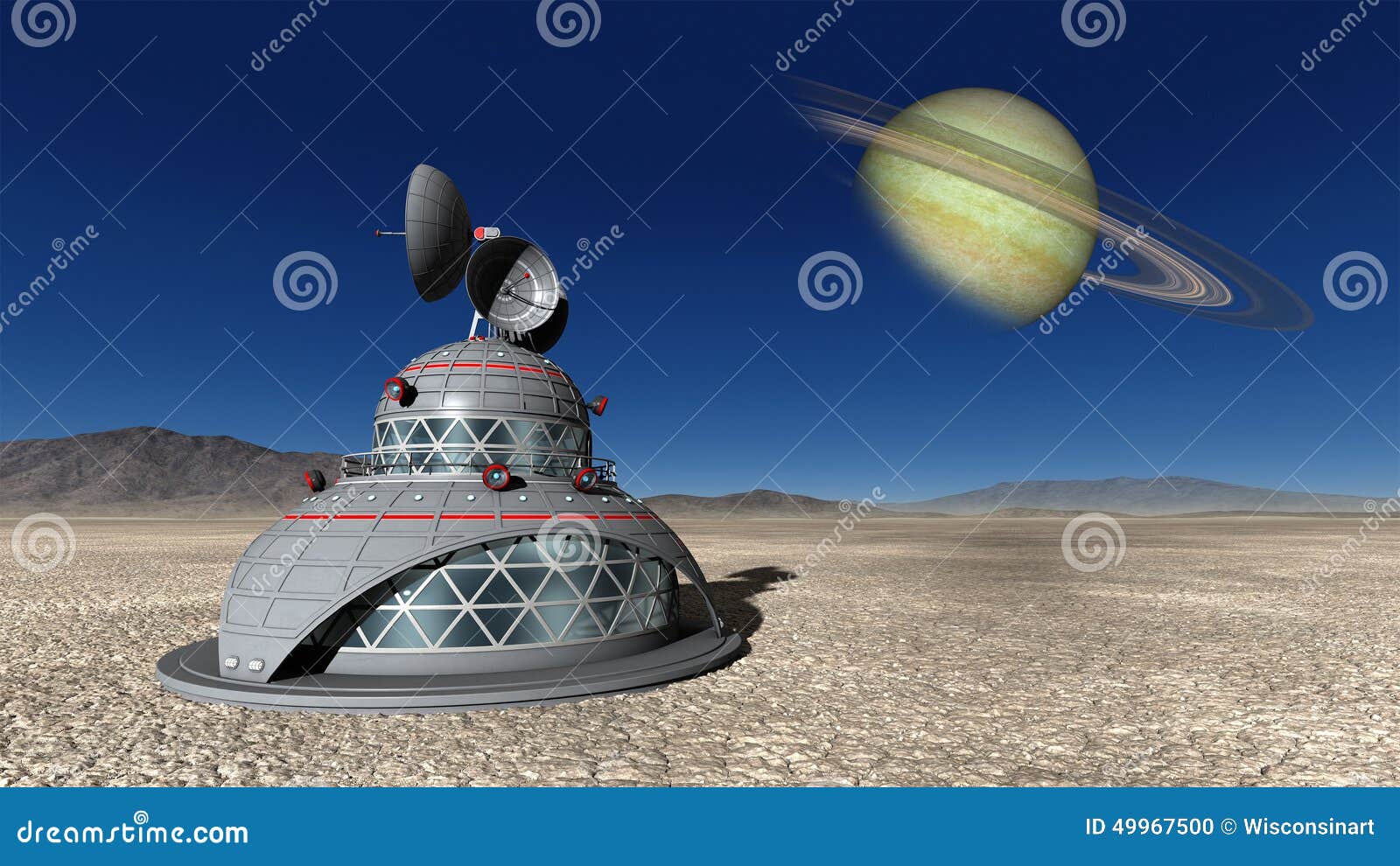 Space Exploration Lunar Base Illustraion Stock Illustration ...