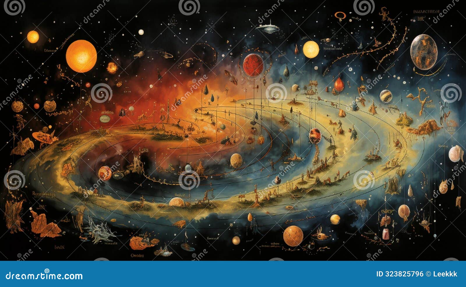 Space Exploration Map of Communication Satellite Signal Transmission ...