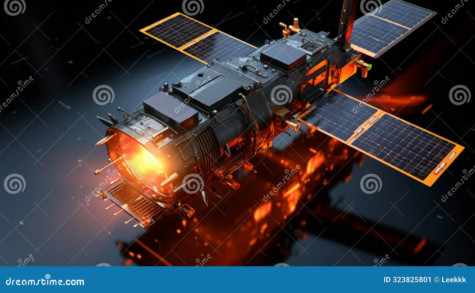 Space Exploration Map of Communication Satellite Signal Transmission ...