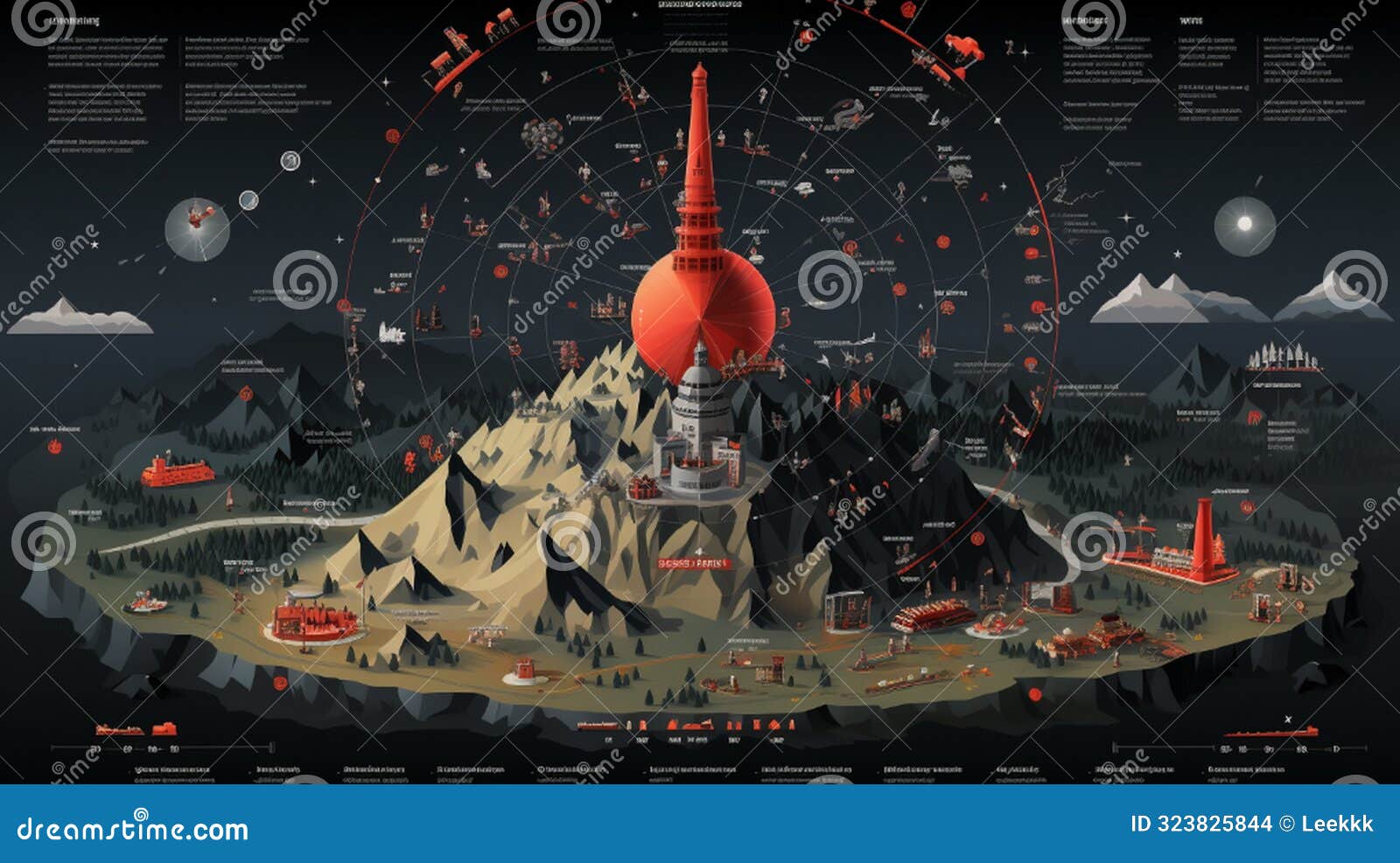 Space Exploration Map of Communication Satellite Signal Transmission ...