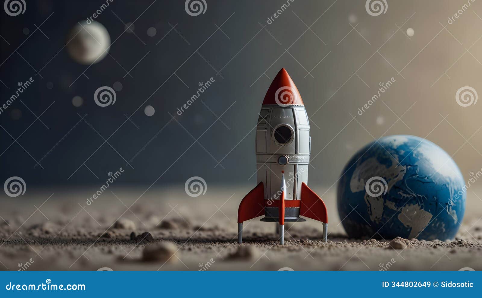 Space Exploration Model for Kids with Planet and Rocket Figures Stock ...