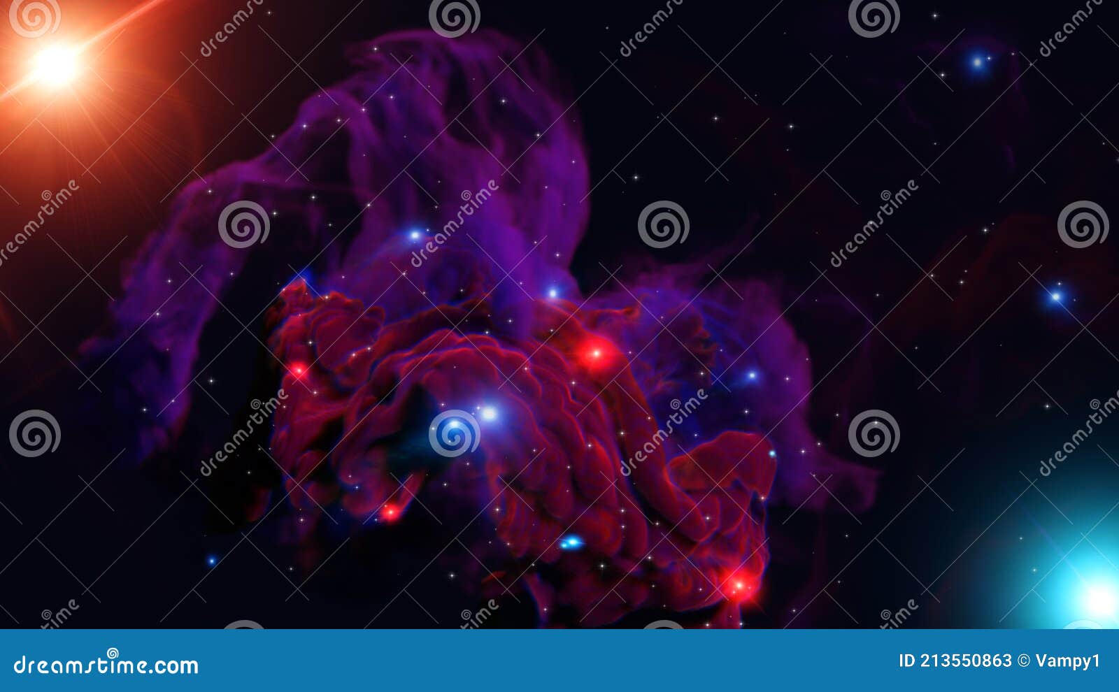 Space Exploration, Nebula and Stars. Interstellar. Cluster Stock ...