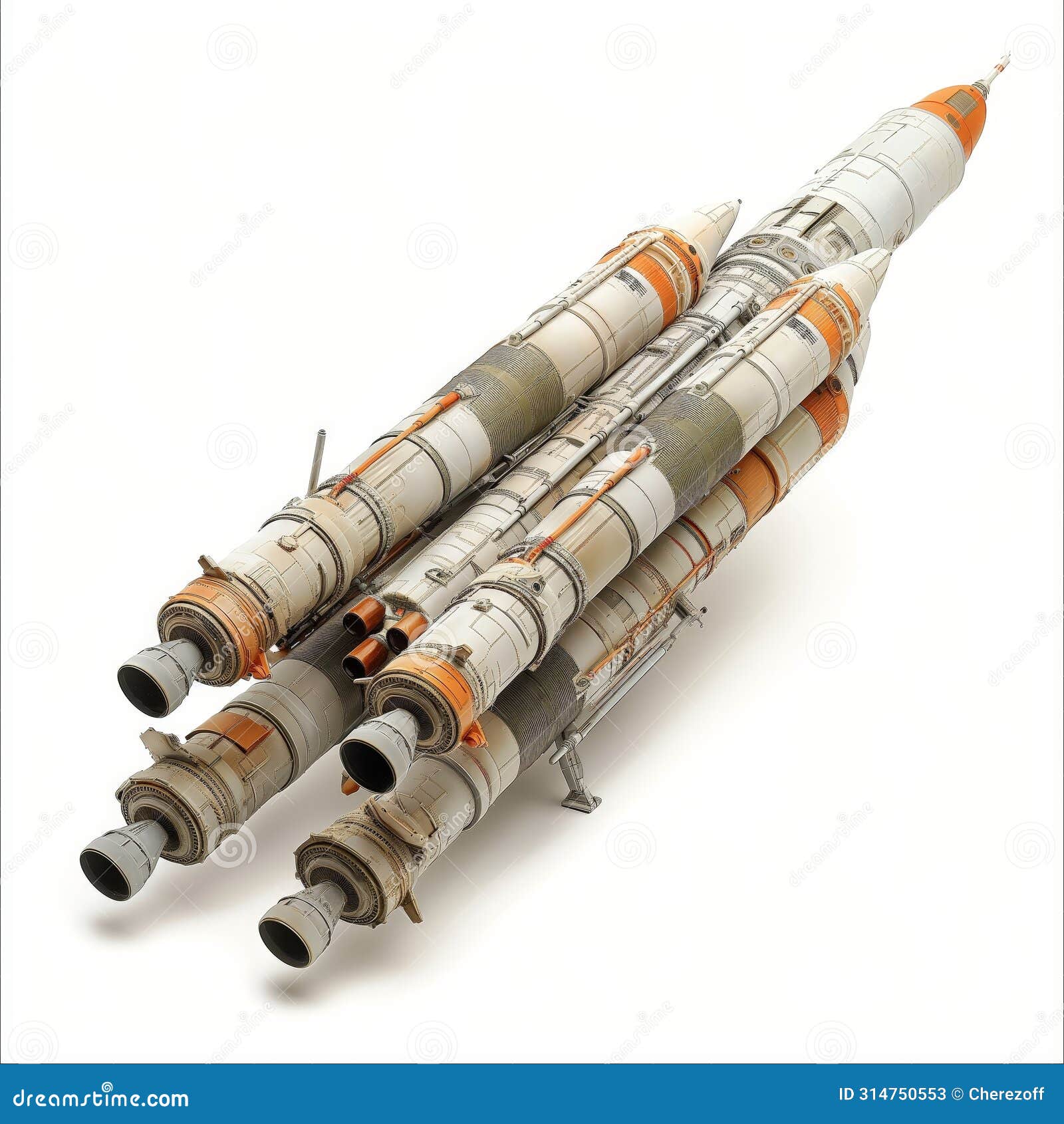 Space Exploration Rocket Model Isolated on White Stock Image - Image of ...