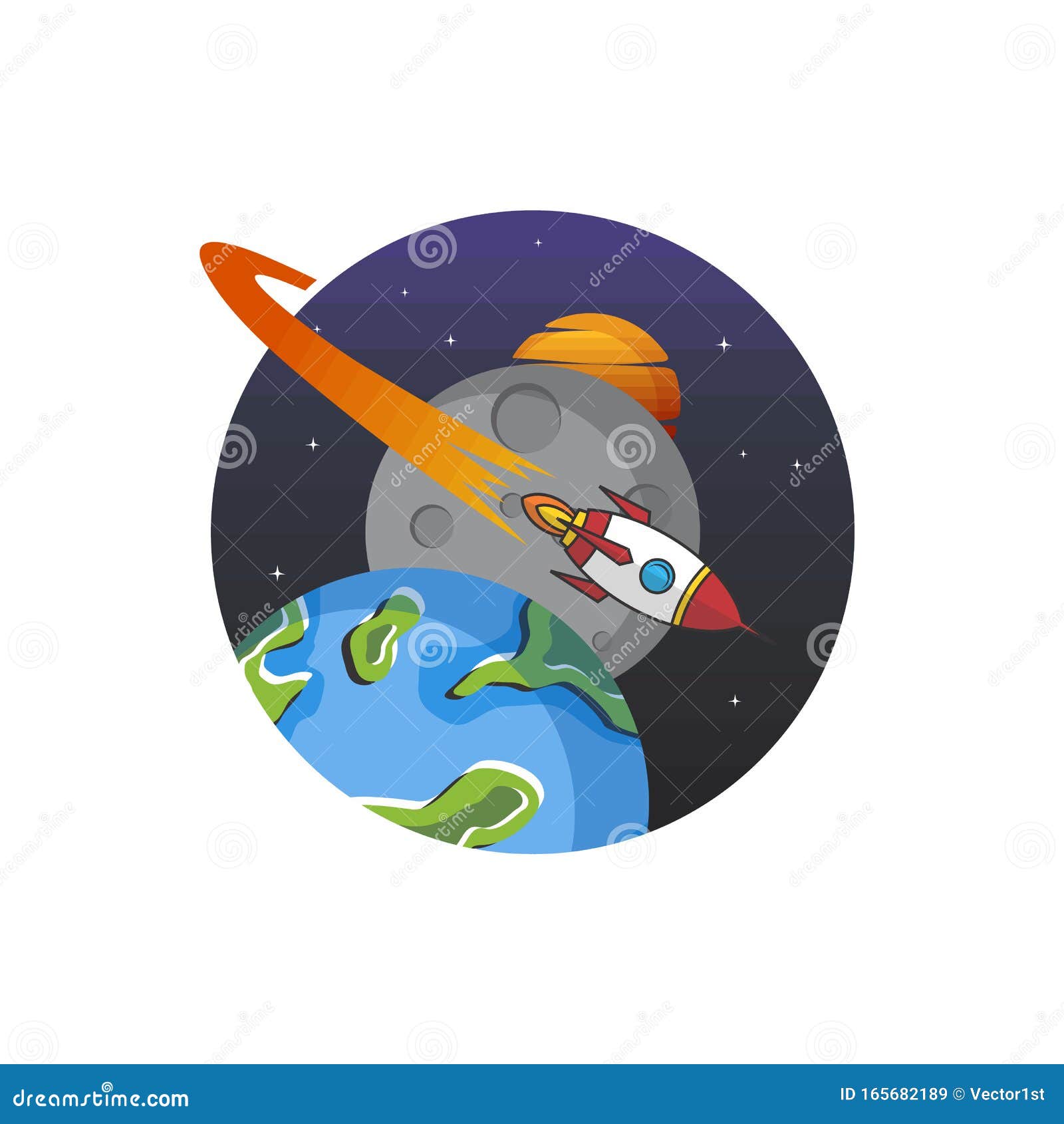 Space Exploration Shuttle Ship Logo Icon Sign Vector Stock Illustration ...