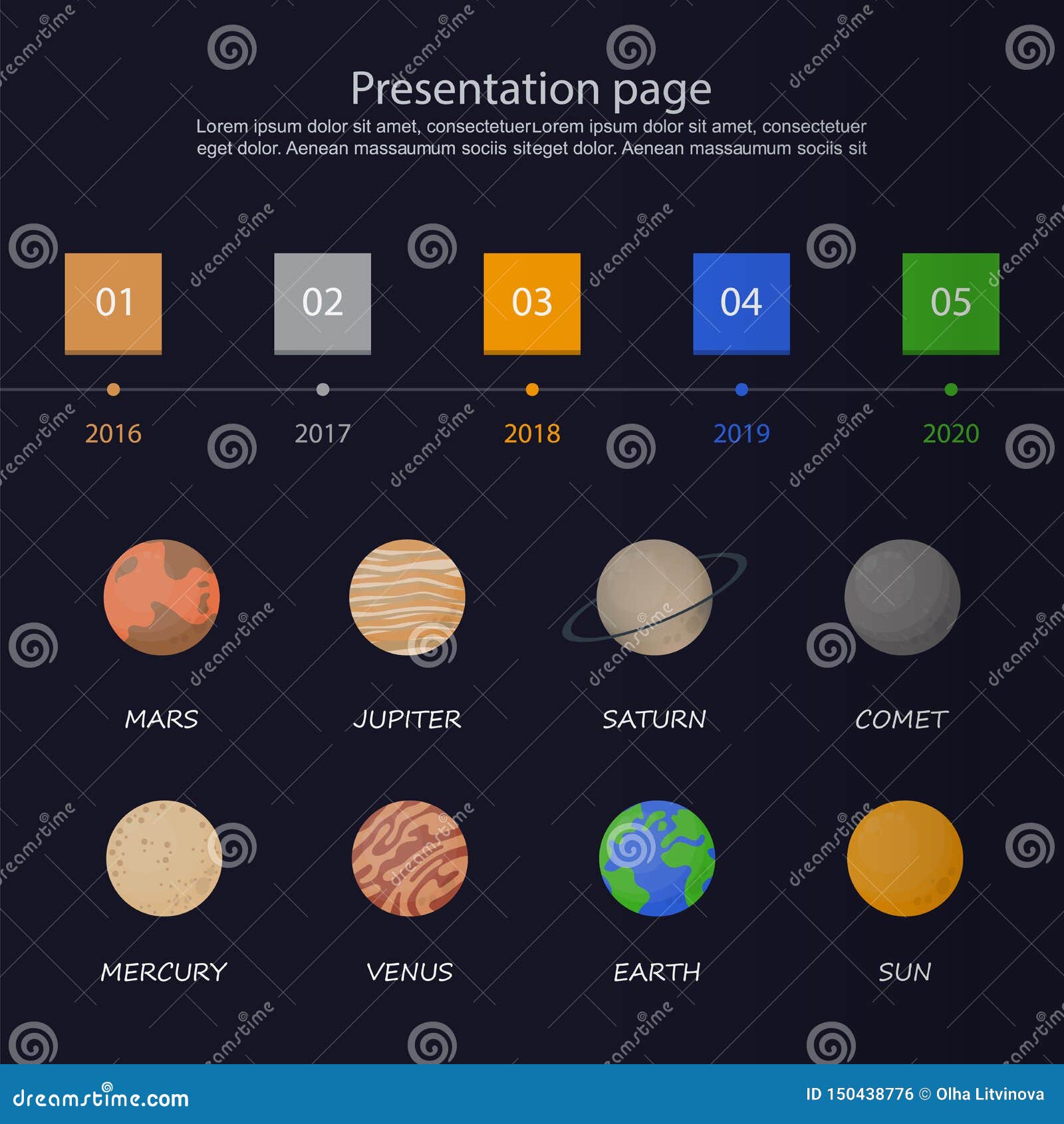 Space Exploration and the Solar System Stock Vector - Illustration of ...