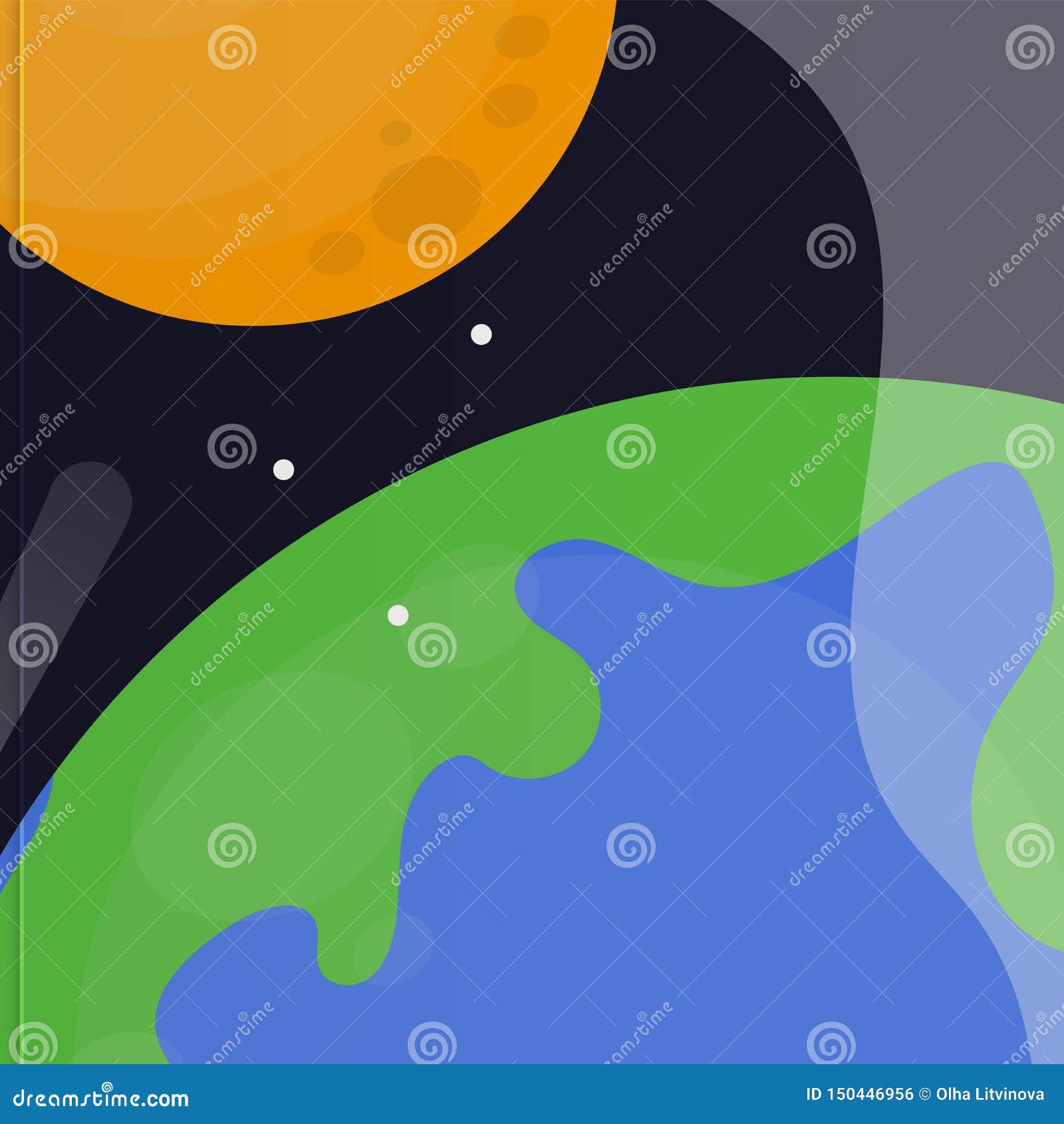 Space Exploration and the Solar System Stock Vector - Illustration of ...