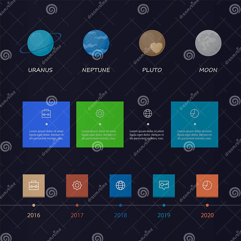 Space Exploration and the Solar System Stock Vector - Illustration of ...