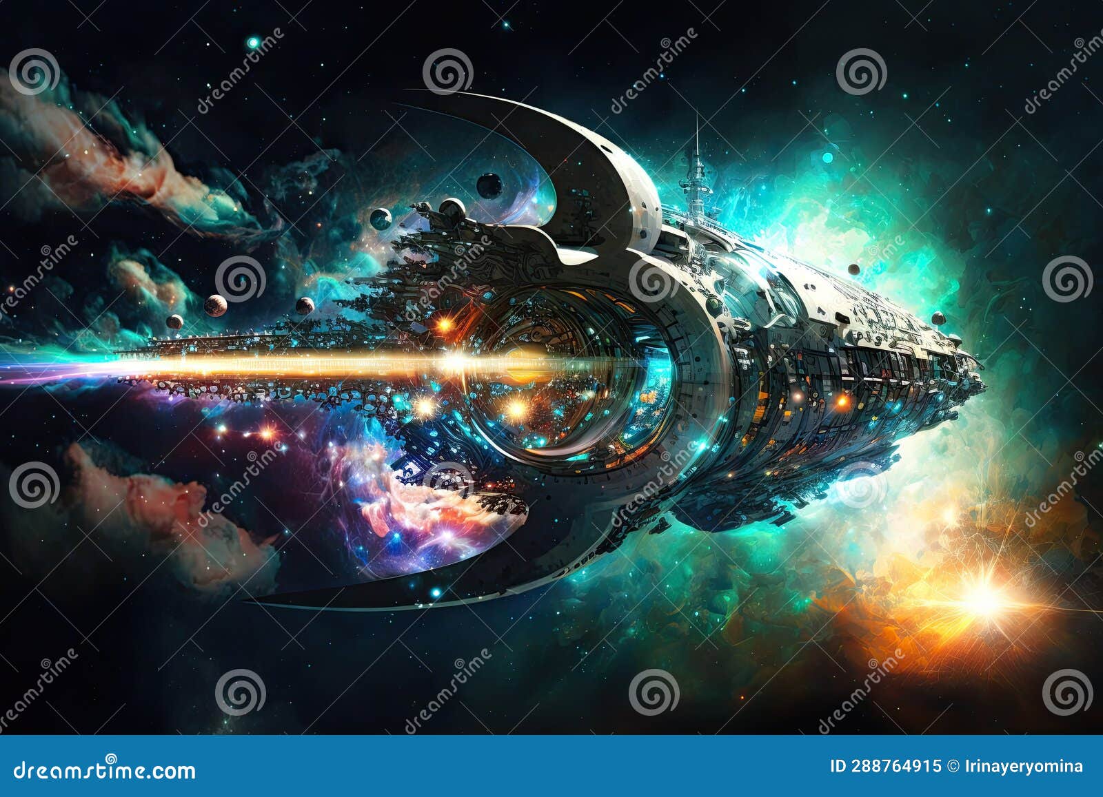 Space Exploration, Space Technologies of the Future. New Spaceship ...