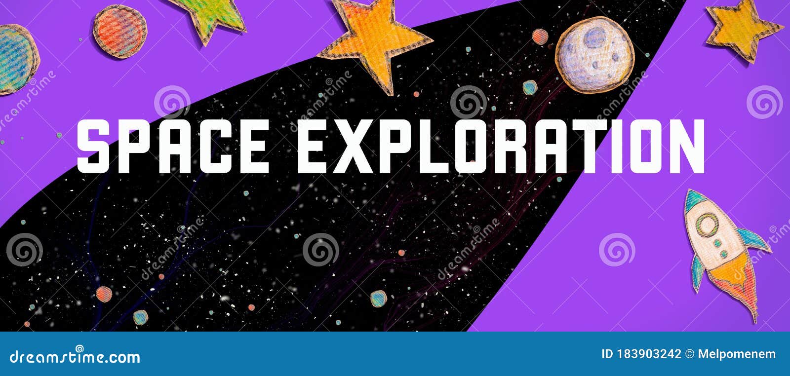 Space Exploration Earth And Night Sky Background Royalty-Free Stock ...