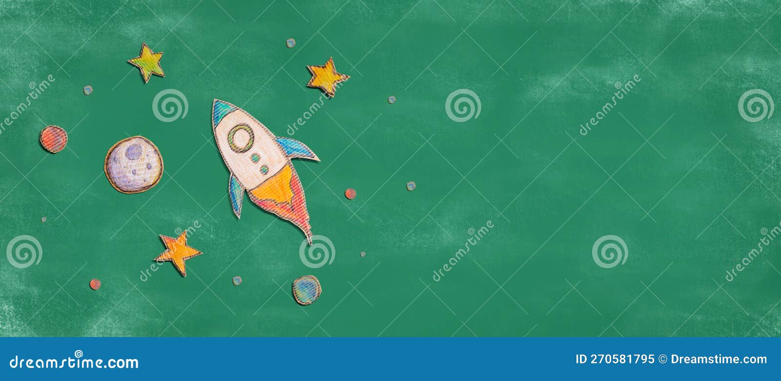 Space Exploration Theme with a Rocket Stock Image - Image of astronomy ...