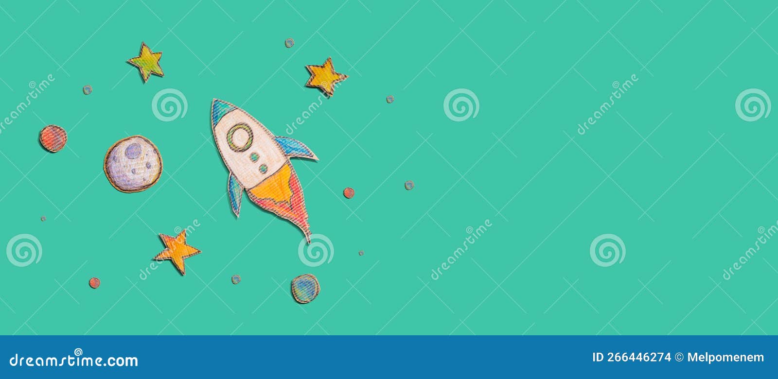 Space Exploration Theme with a Rocket Stock Photo - Image of travel ...