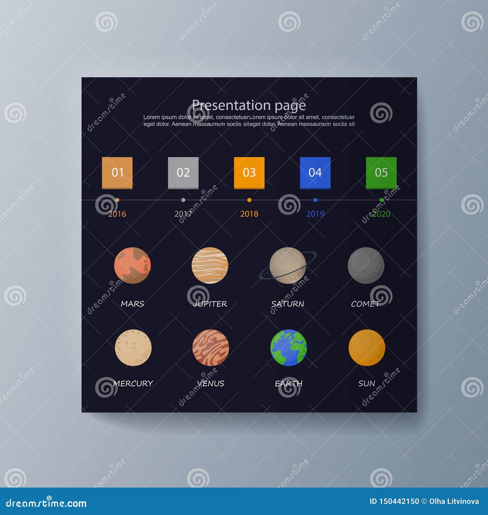 Space Exploration and the Trajectory of Planets Stock Vector ...