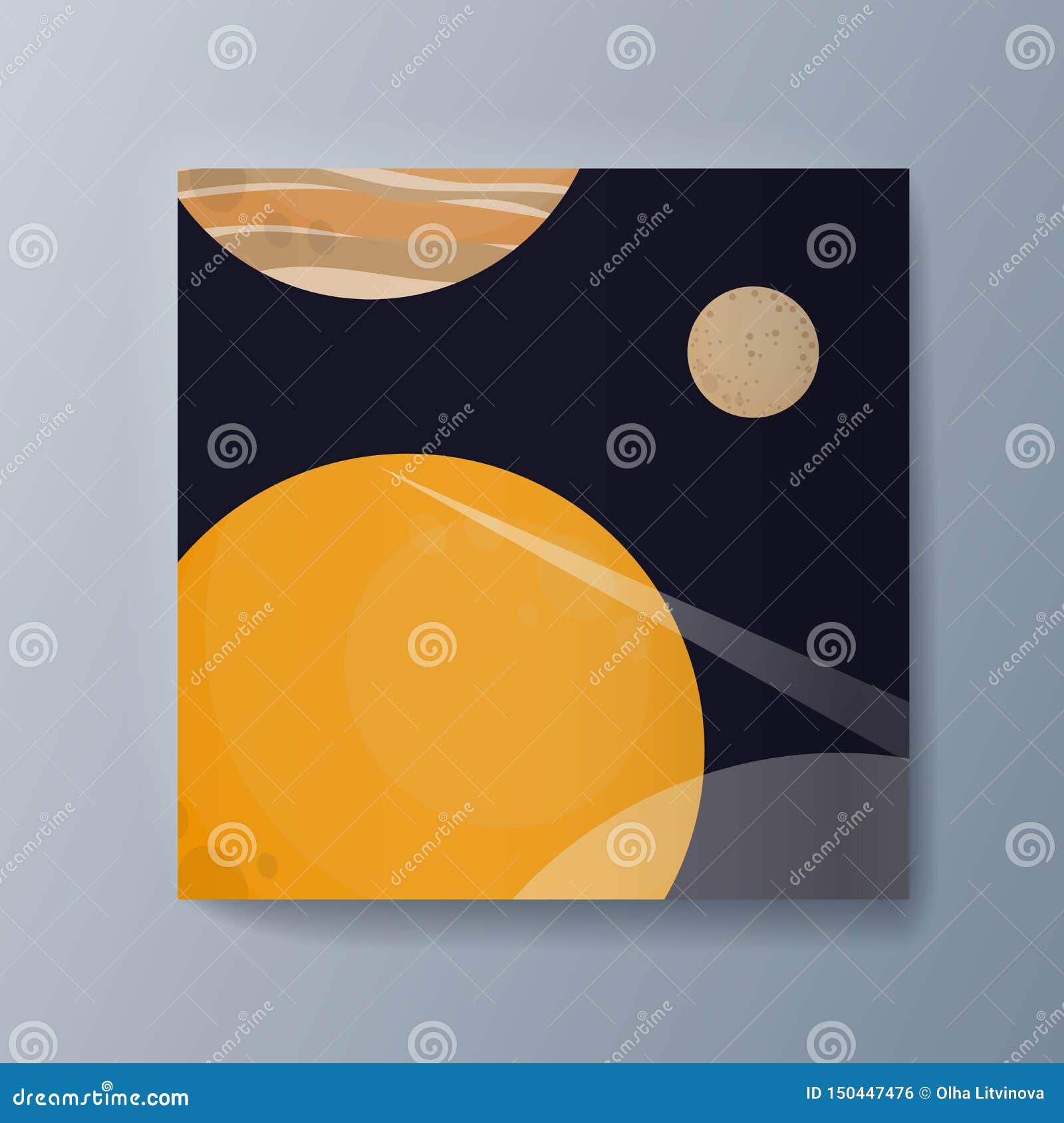 Space Exploration and the Trajectory of Planets Stock Vector ...