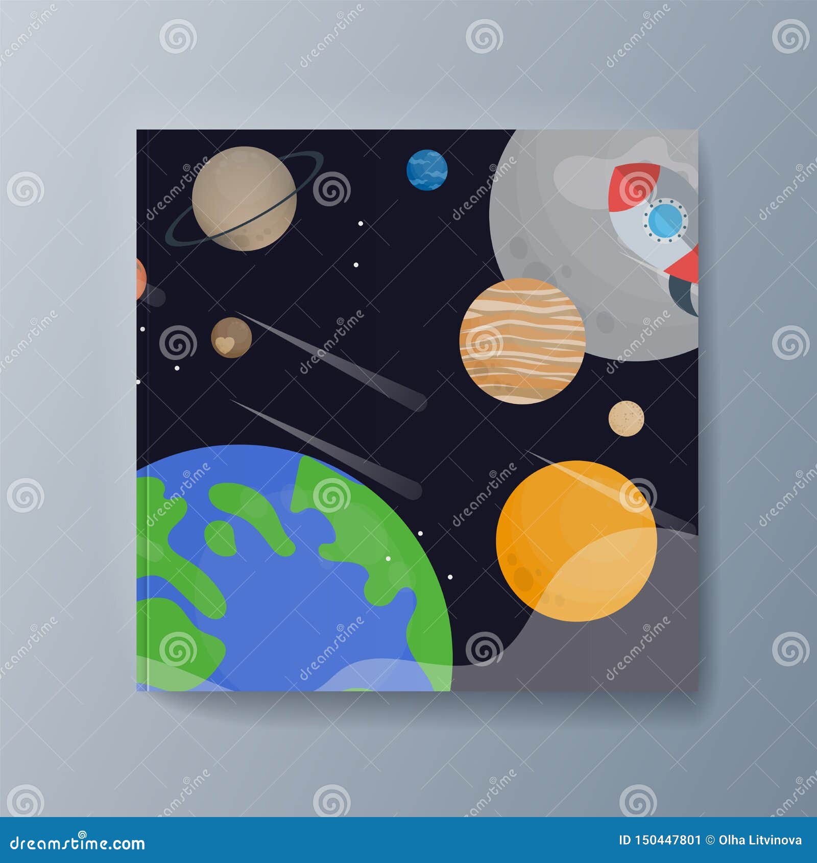 Space Exploration and the Trajectory of Planets Stock Vector ...