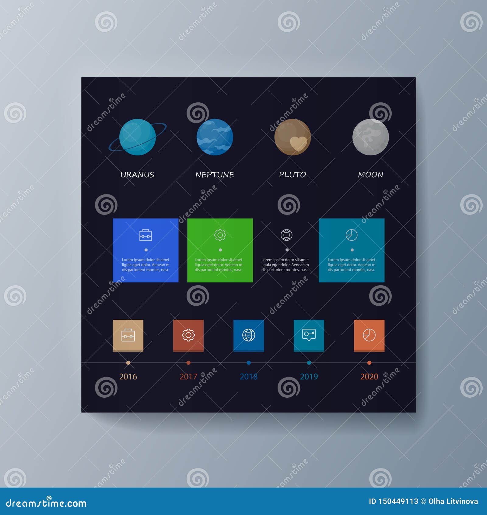 Space Exploration and the Trajectory of Planets Stock Vector ...