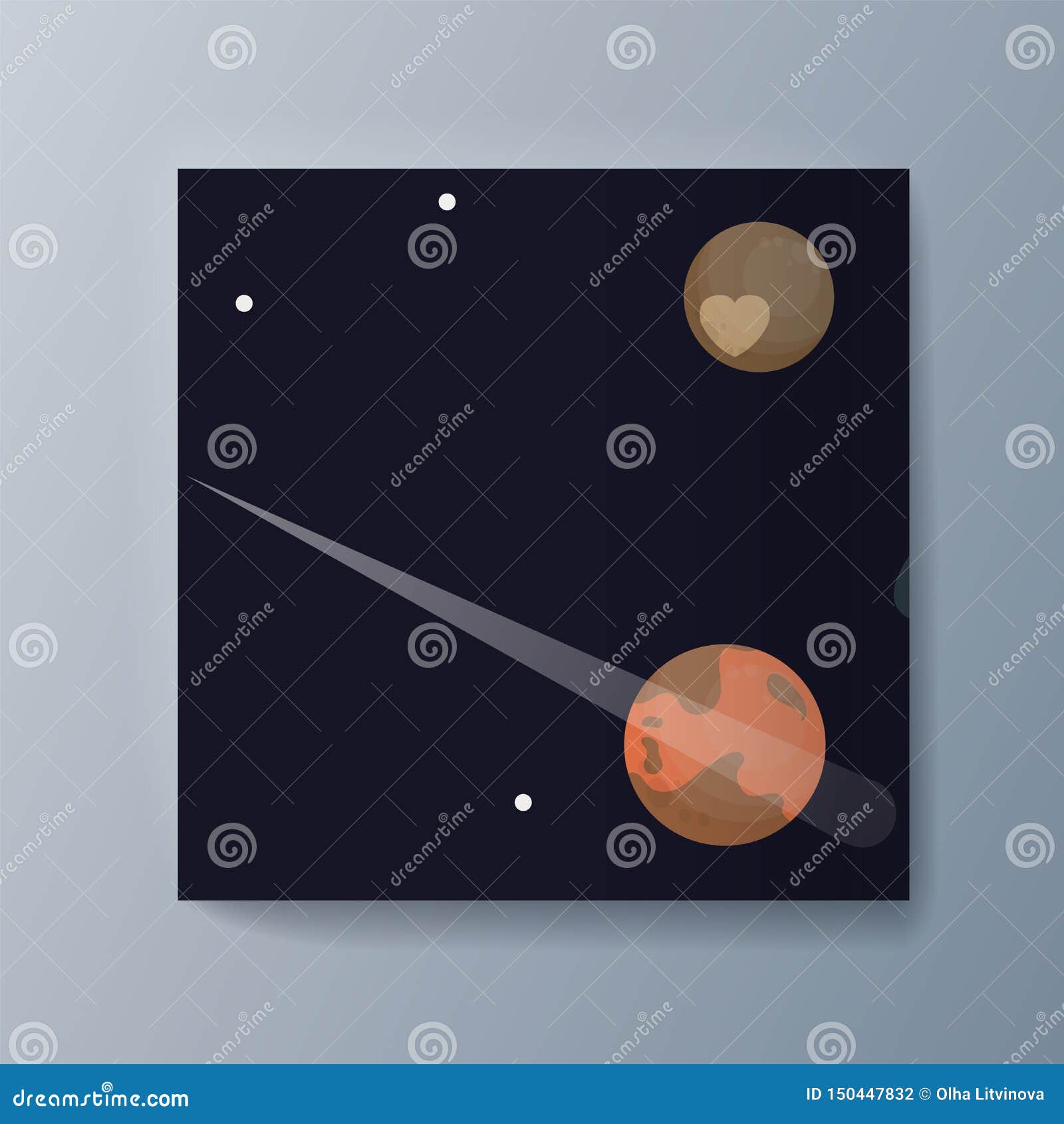 Space Exploration and the Trajectory of Planets Stock Vector ...